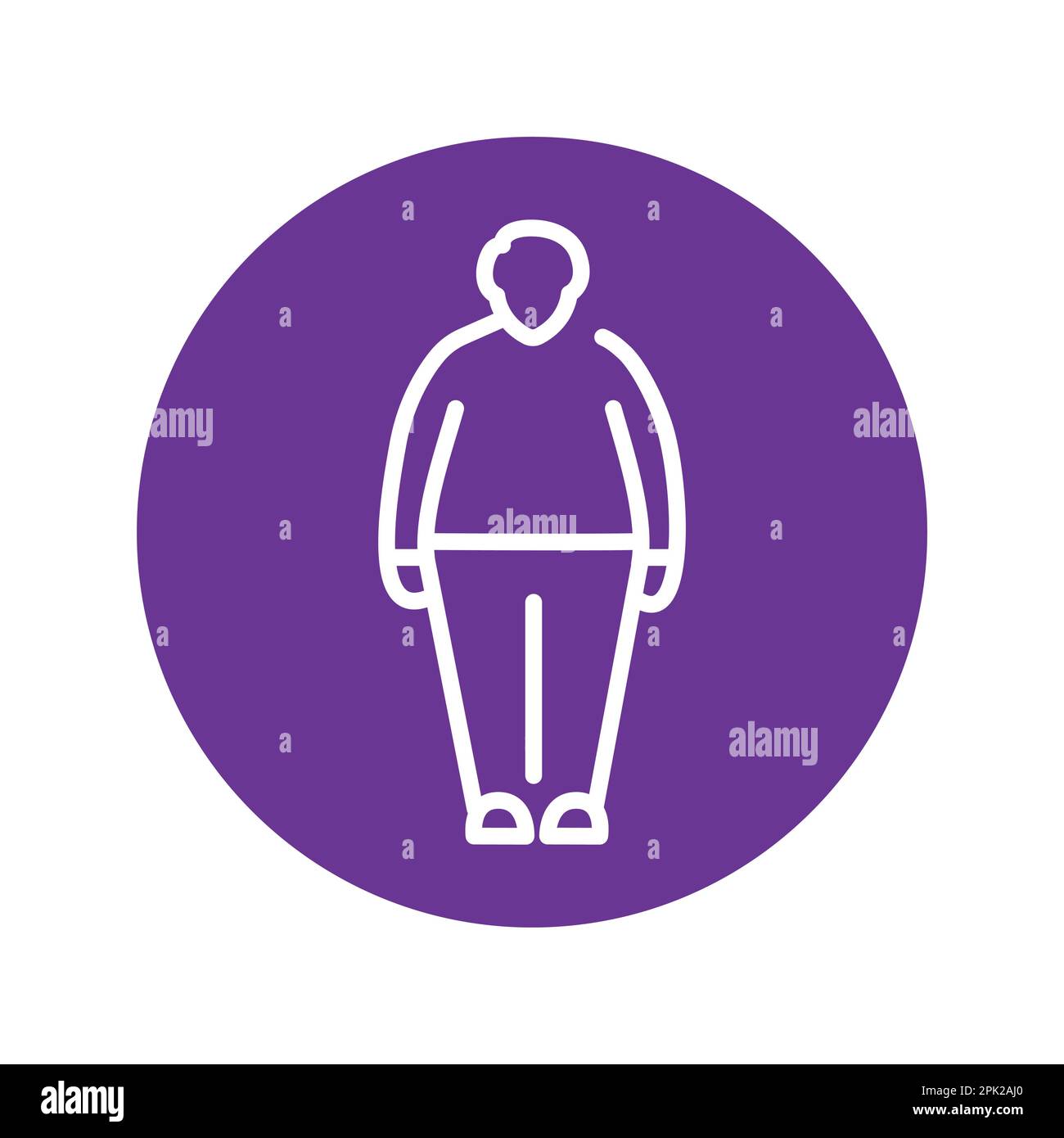 Obesity olor line icon. Pictogram for web page Stock Vector Image & Art ...