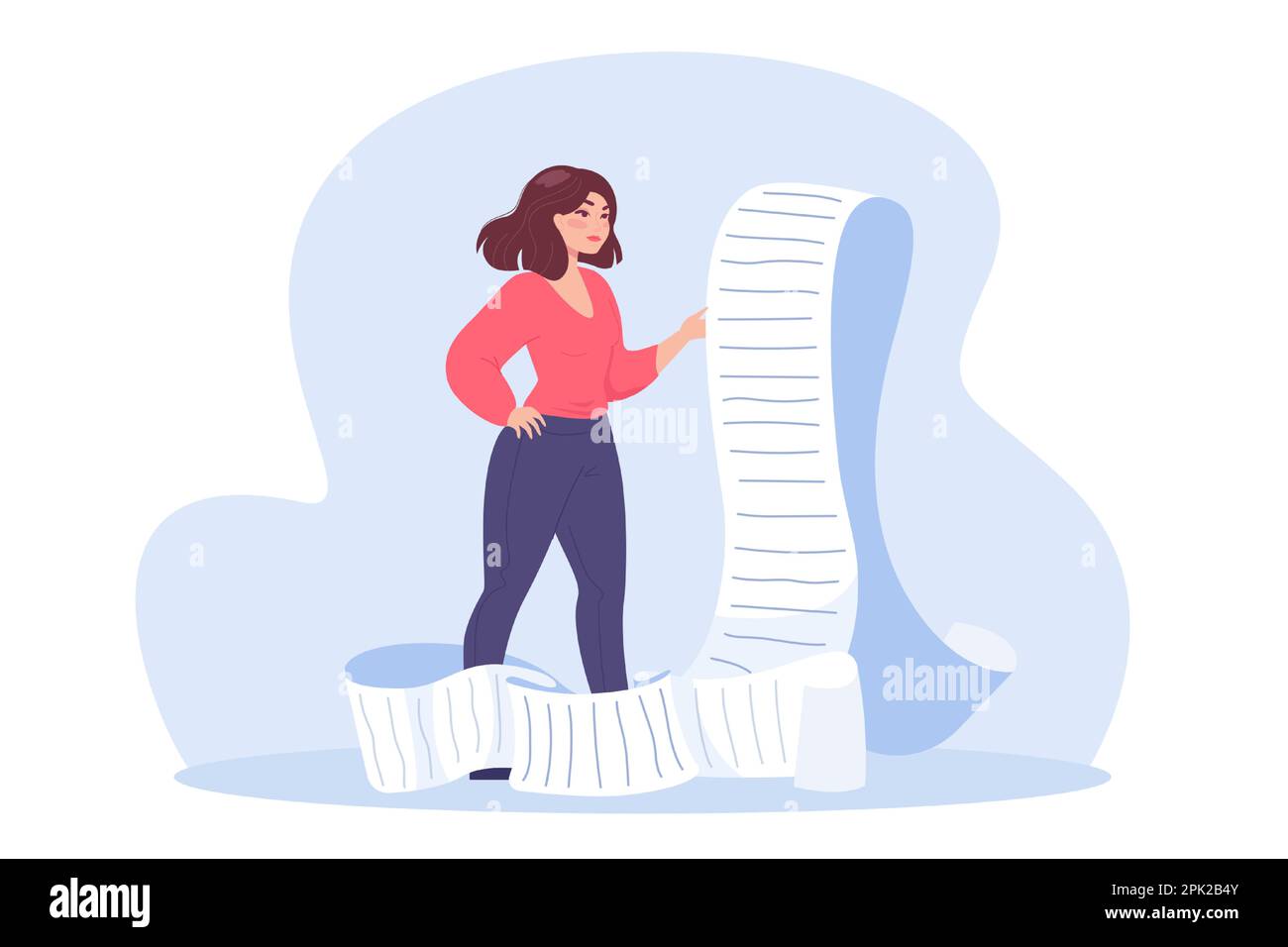 Business cartoon long list Cut Out Stock Images & Pictures - Alamy