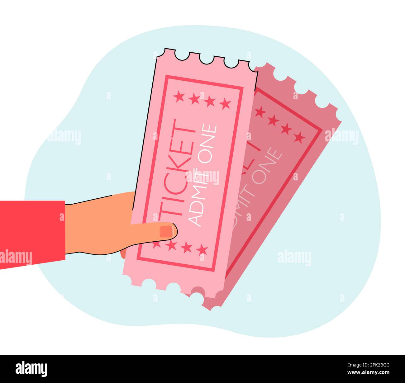 Person holding movie ticket Stock Vector Images - Alamy