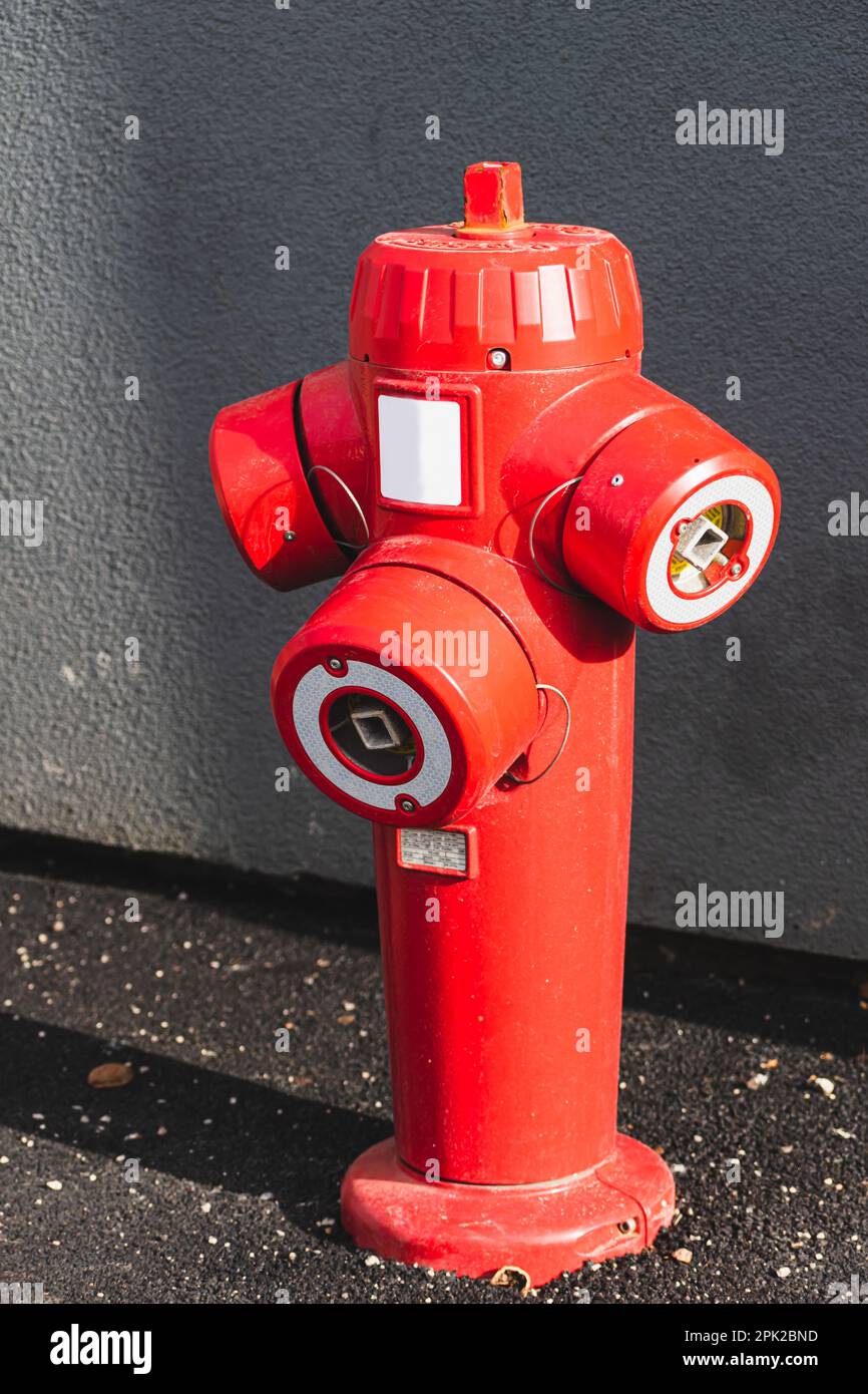 Fire hydrant in a french street in an emergency for firefighter ...