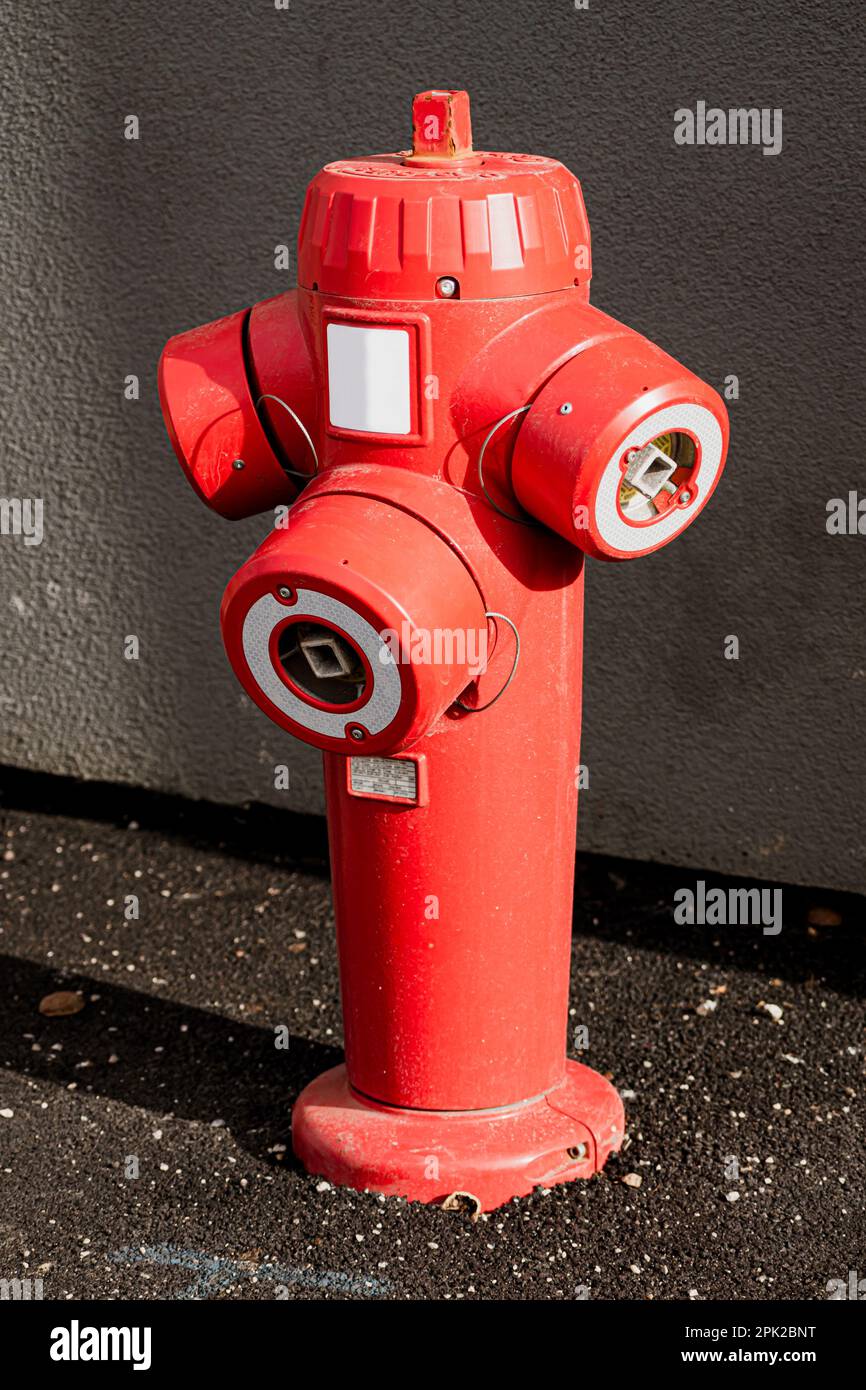 Fire hydrant in a french street in an emergency for firefighter ...