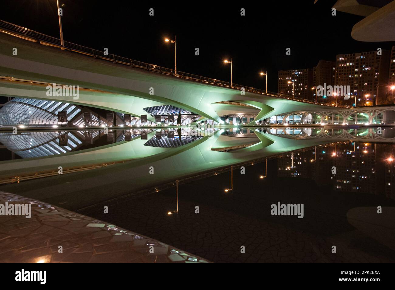 Spain, Valencia, Amazing architecture of bridge Calatrava, Assut de l ...