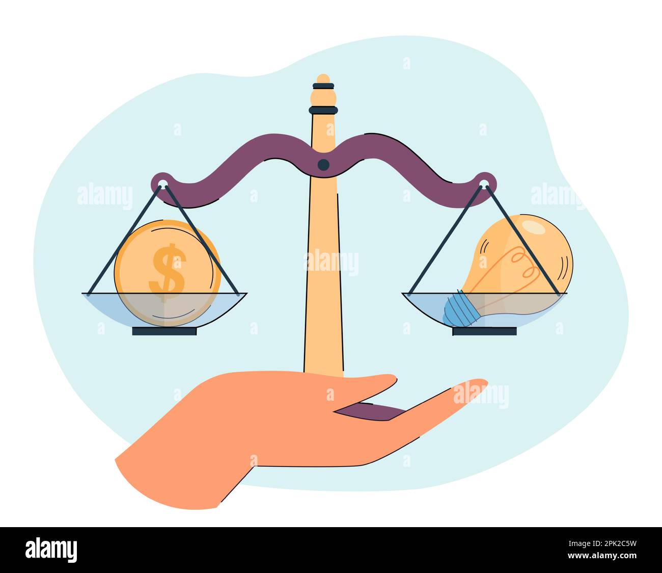 Ideas and money balance Stock Vector Image & Art - Alamy