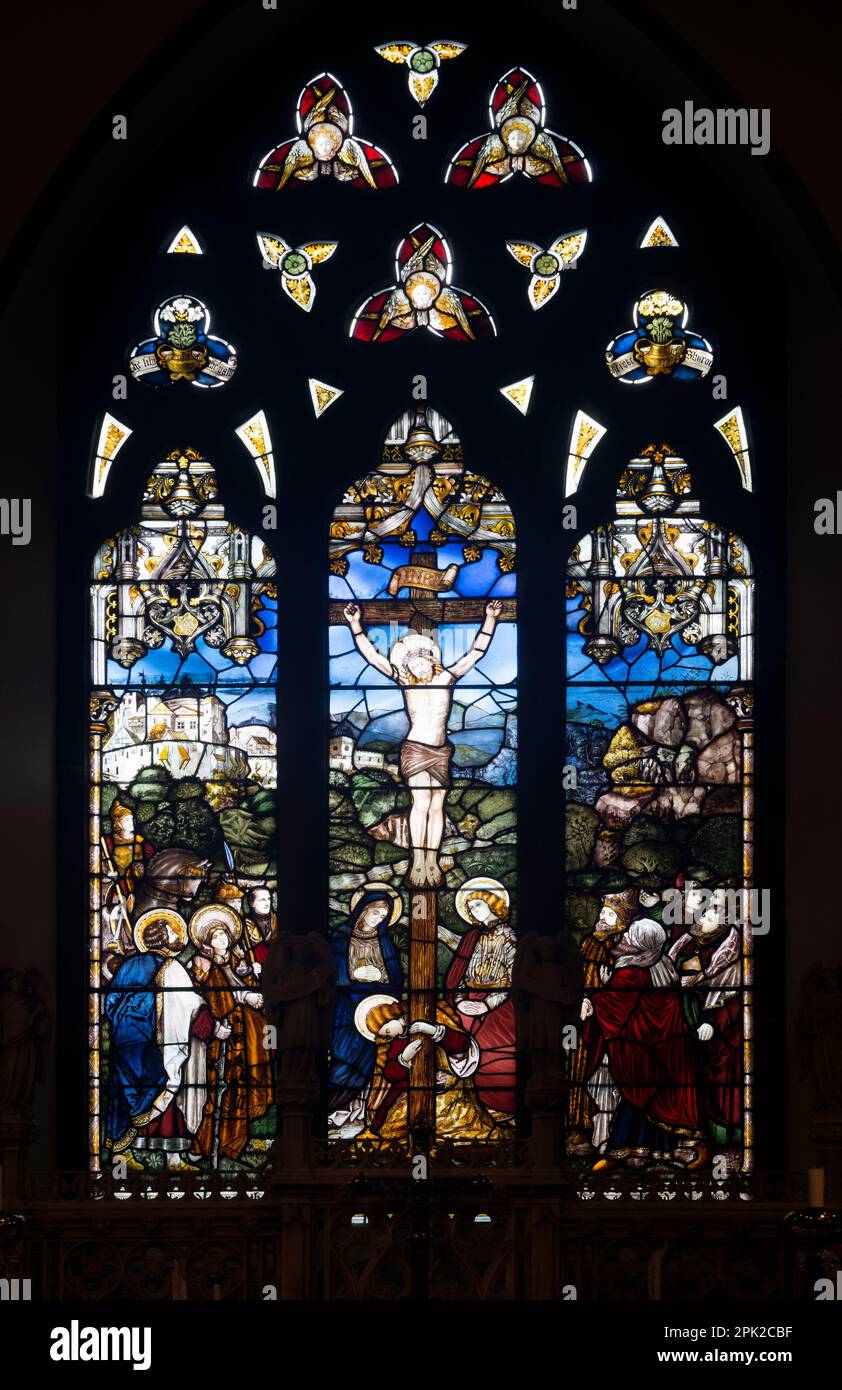 The east window, St. Margaret`s Church, Great Barr, West Midlands ...