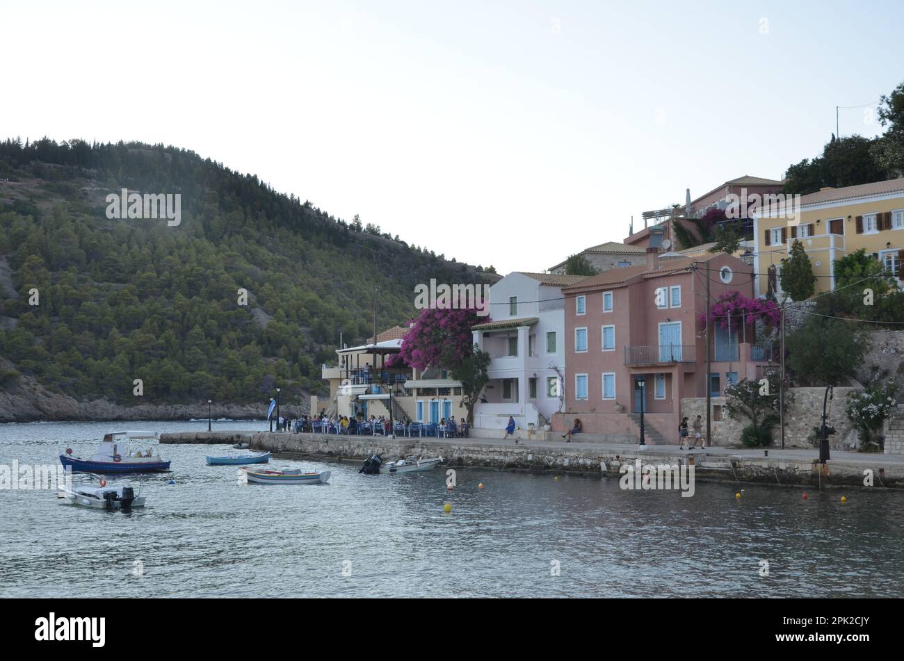 Greece, Ionian sea, Kefalonia island Assos traditional village and ...