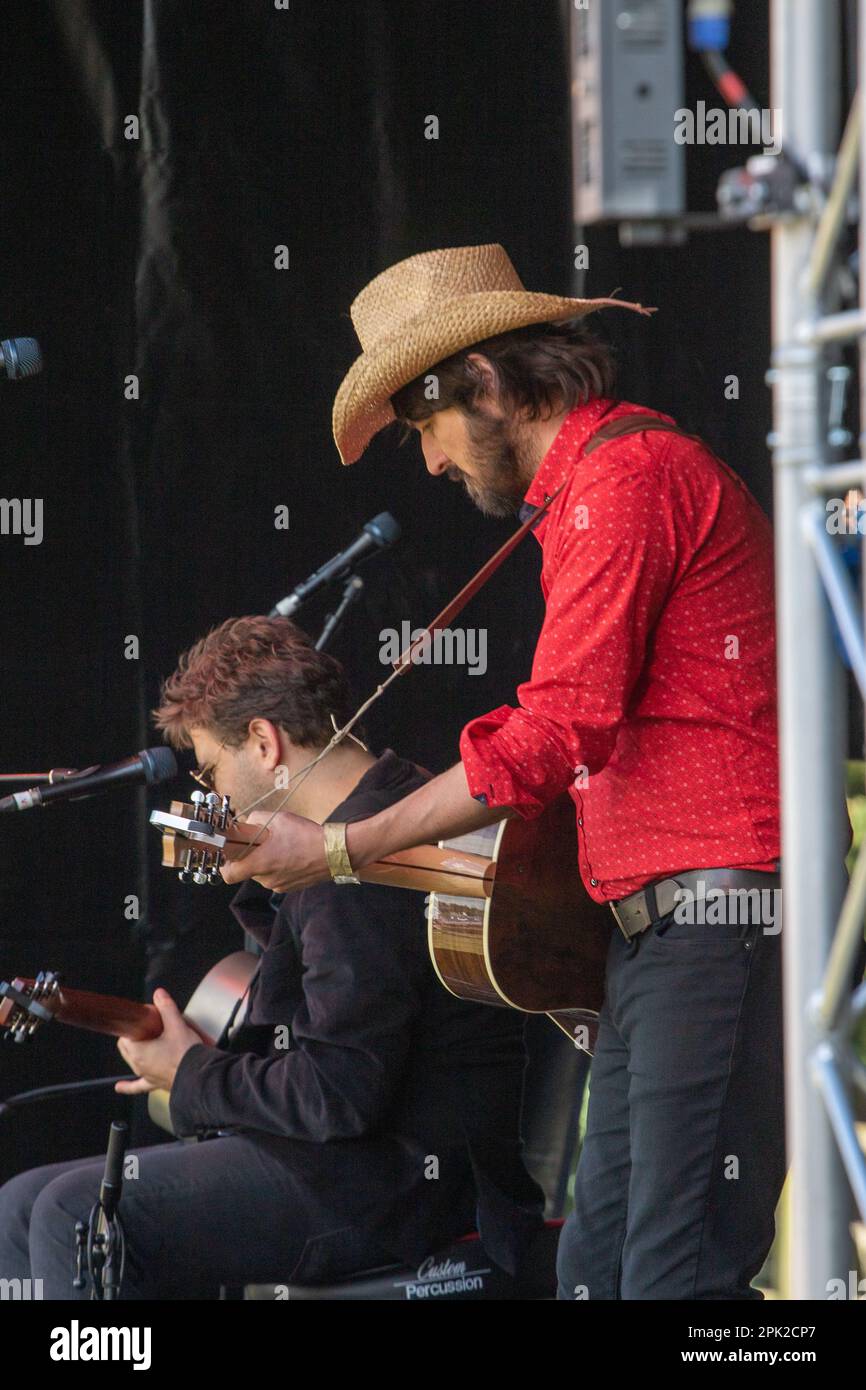 Australian Americana act Lachlan Bryan and the Wildes on stage at the ...