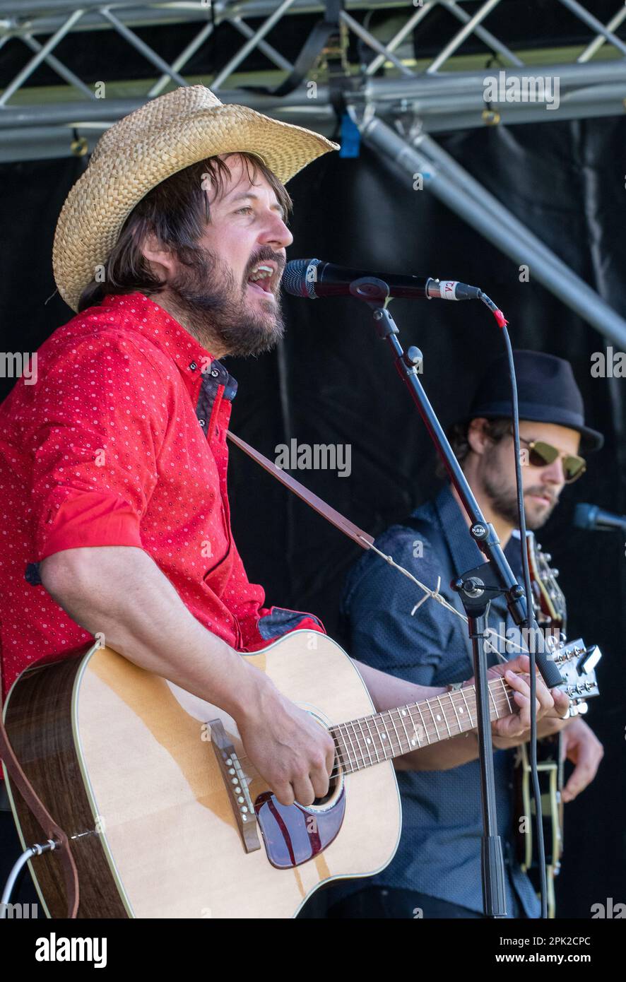 Australian Americana act Lachlan Bryan and the Wildes on stage at the ...