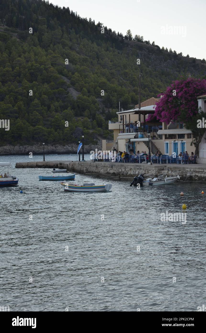 Greece, Ionian sea, Kefalonia island Assos traditional village and ...
