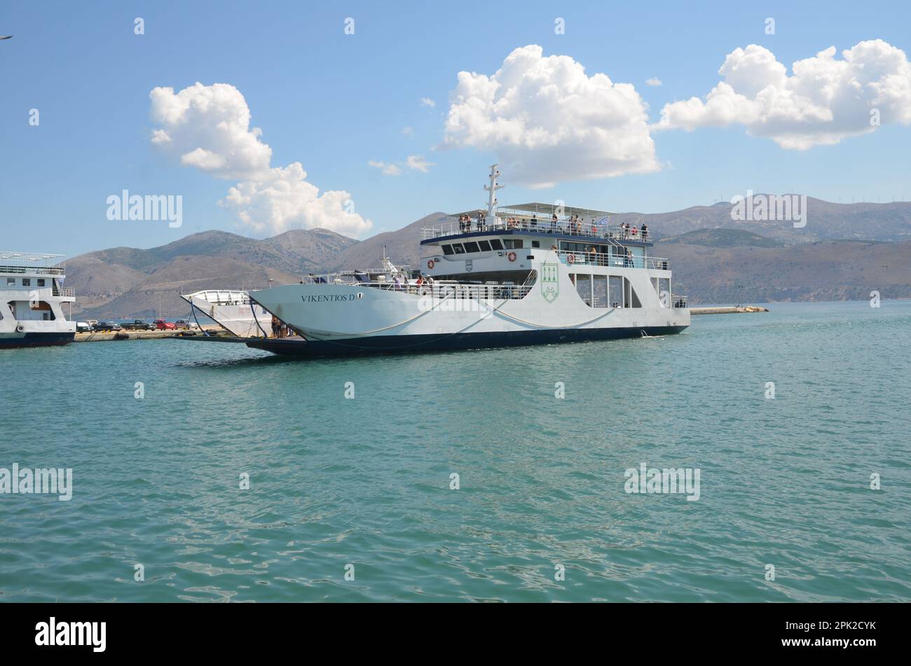 Greece, Ionian sea, Kefalonia island Assos traditional village and ...