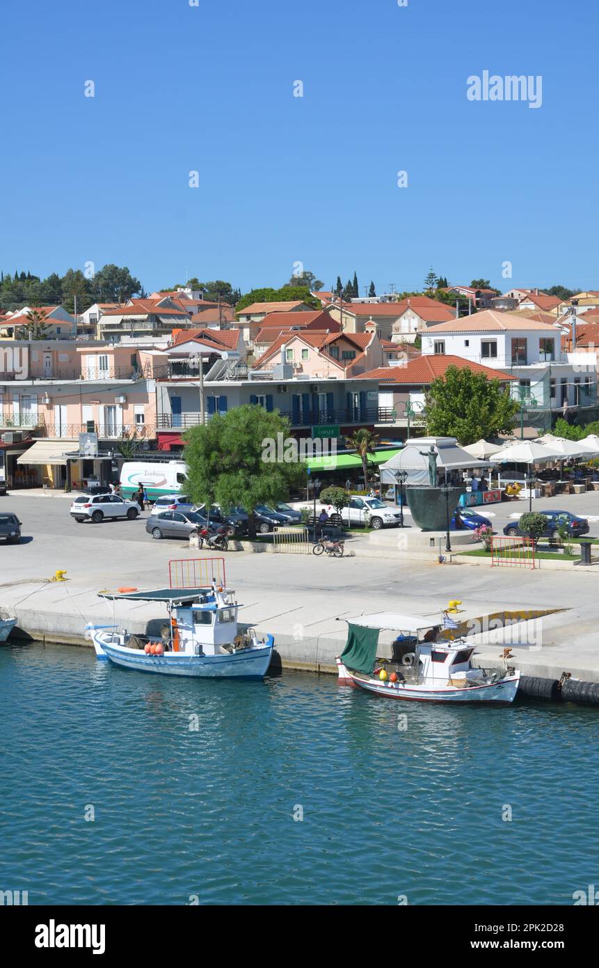 Greece, Ionian sea, Kefalonia island Assos traditional village and ...