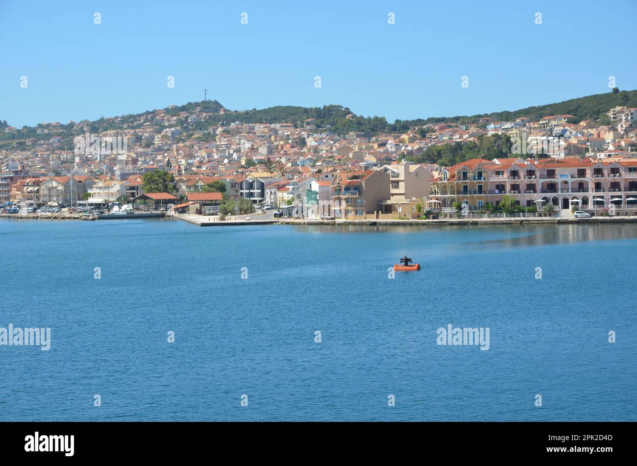 Greece, Ionian sea, Kefalonia island Assos traditional village and ...