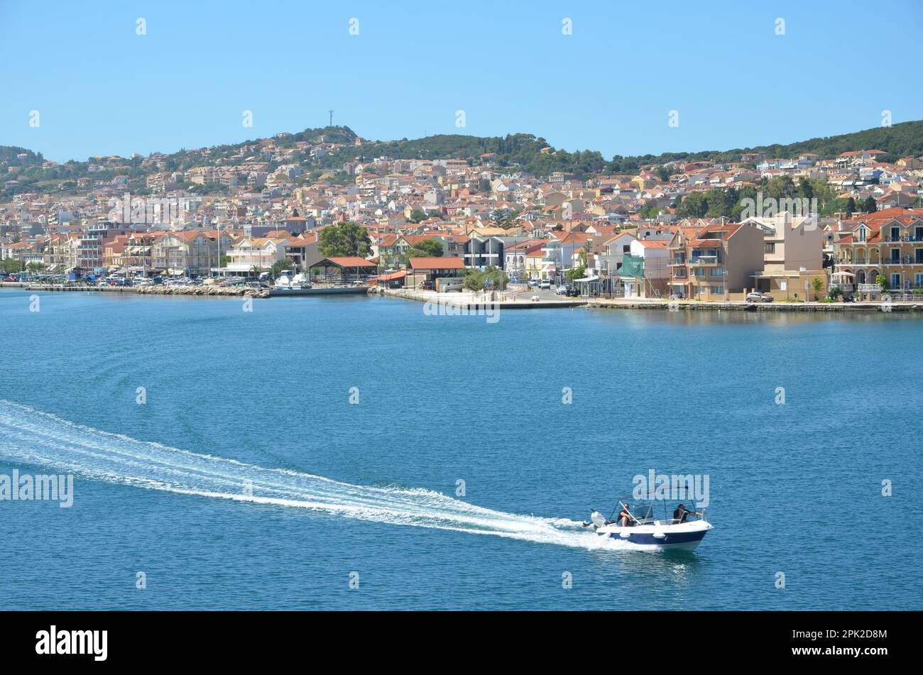 Greece, Ionian sea, Kefalonia island Assos traditional village and ...
