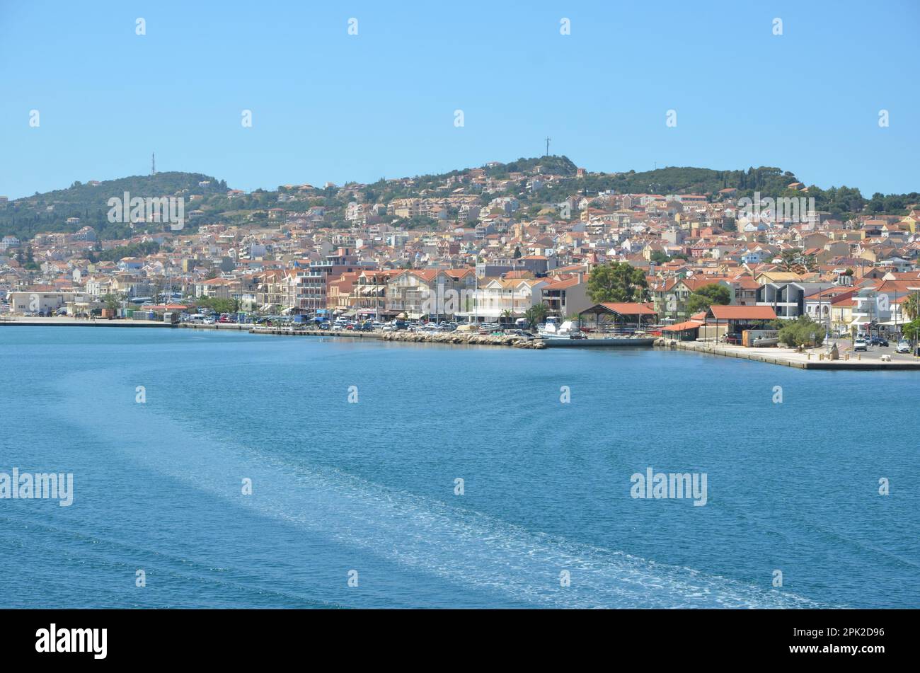 Greece, Ionian sea, Kefalonia island Assos traditional village and ...