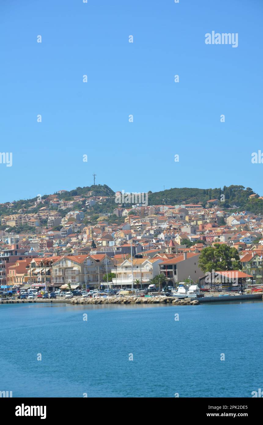 Greece, Ionian sea, Kefalonia island Assos traditional village and ...