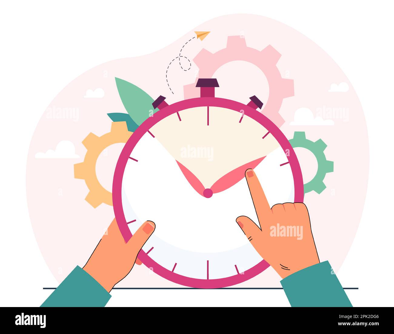 Stopping their watch Stock Vector Images - Alamy