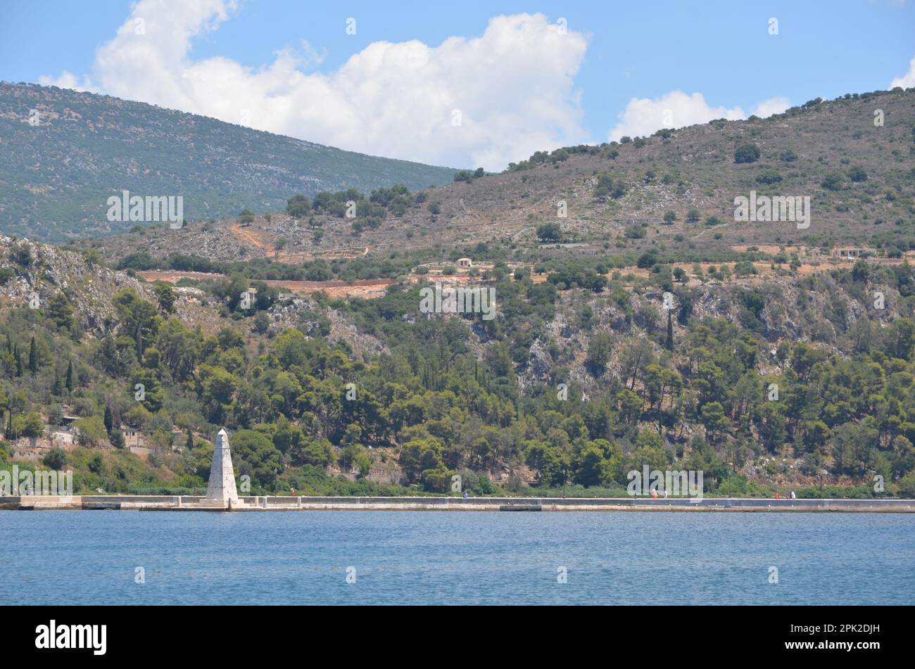 Greece, Ionian sea, Kefalonia island Assos traditional village and ...