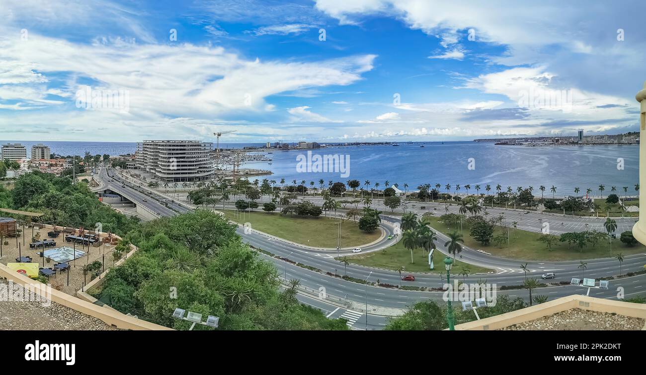 Luanda Angola - 24 03 2023: Aerial view of downtown Luanda, bay , Cabo ...