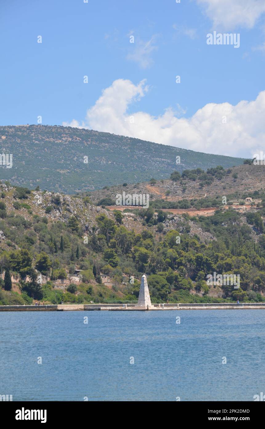 Greece, Ionian sea, Kefalonia island Assos traditional village and ...