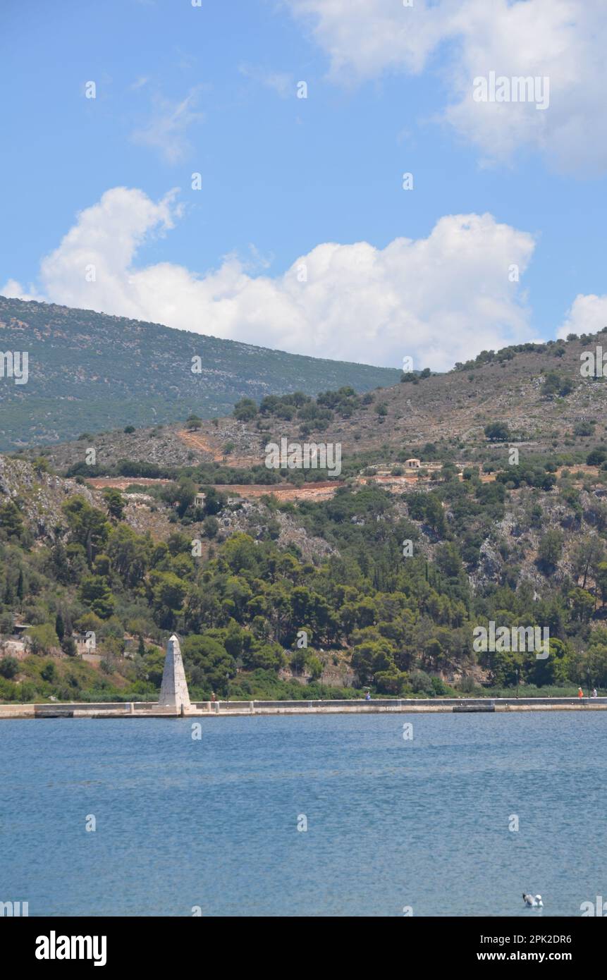 Greece, Ionian sea, Kefalonia island Assos traditional village and ...