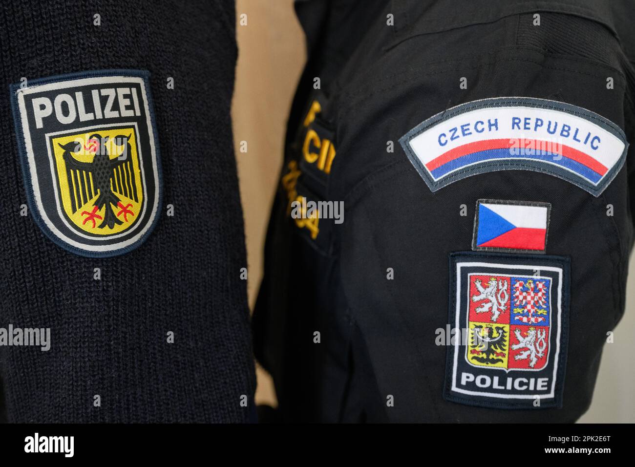 Hradek Nad Nissou, Czech Republic. 04th Apr, 2023. A federal police ...