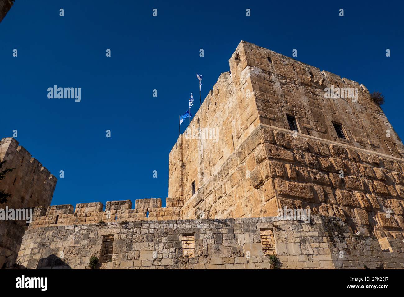 Flags on ancient building hi-res stock photography and images - Alamy