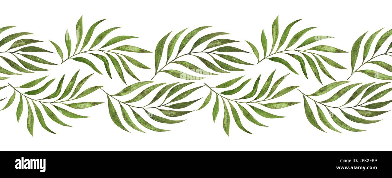 Palm leaves tropical seamless Cut Out Stock Images & Pictures - Alamy