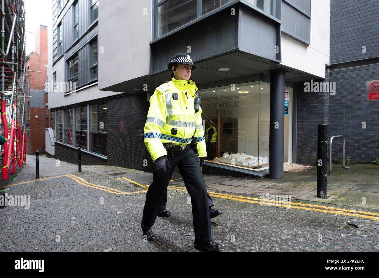 Edinburgh, Scotland, UK. 5 April 2023. Police enter office building ...