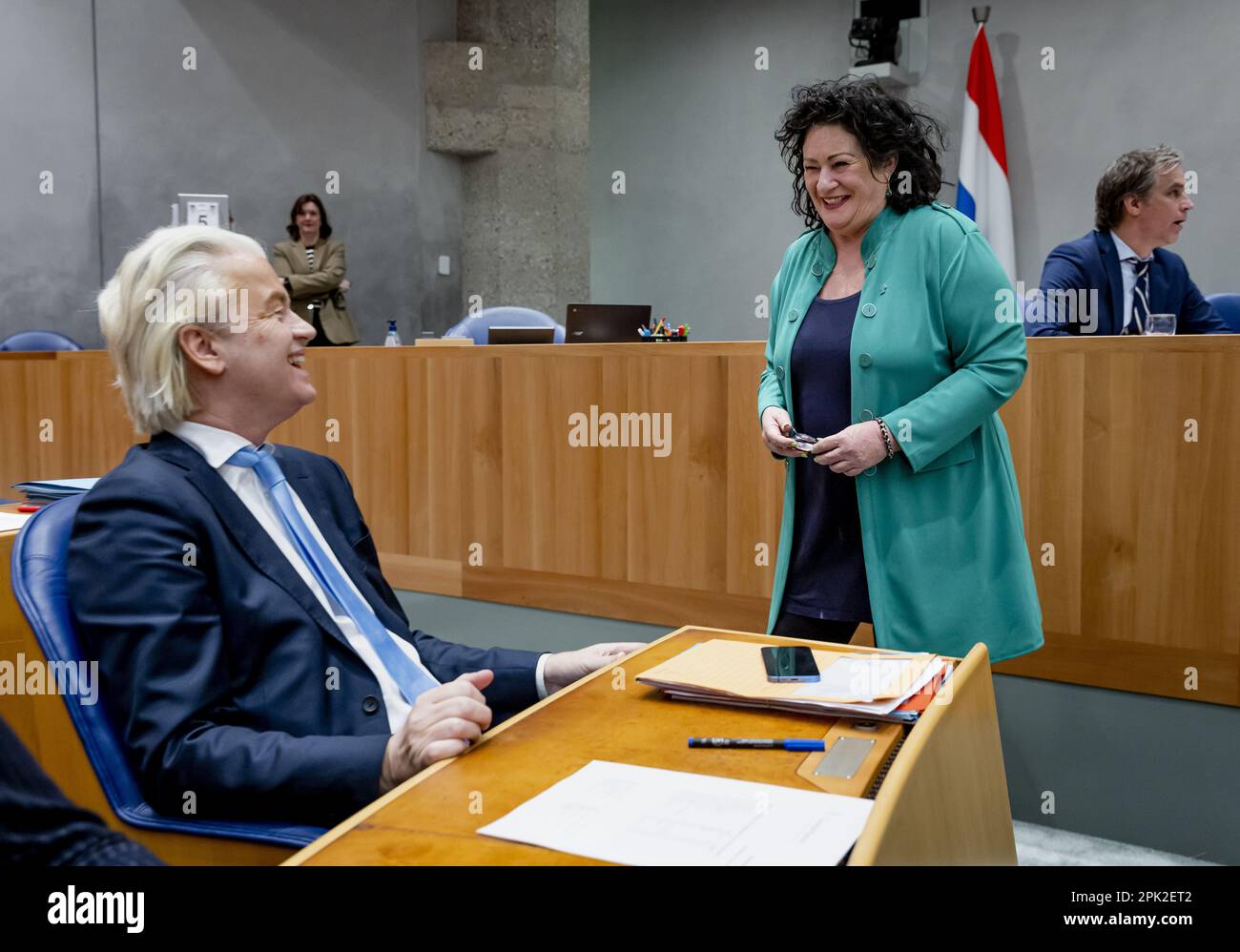 THE HAGUE - Netherlands, Geert Wilders (PVV) and Caroline van der Plas ...