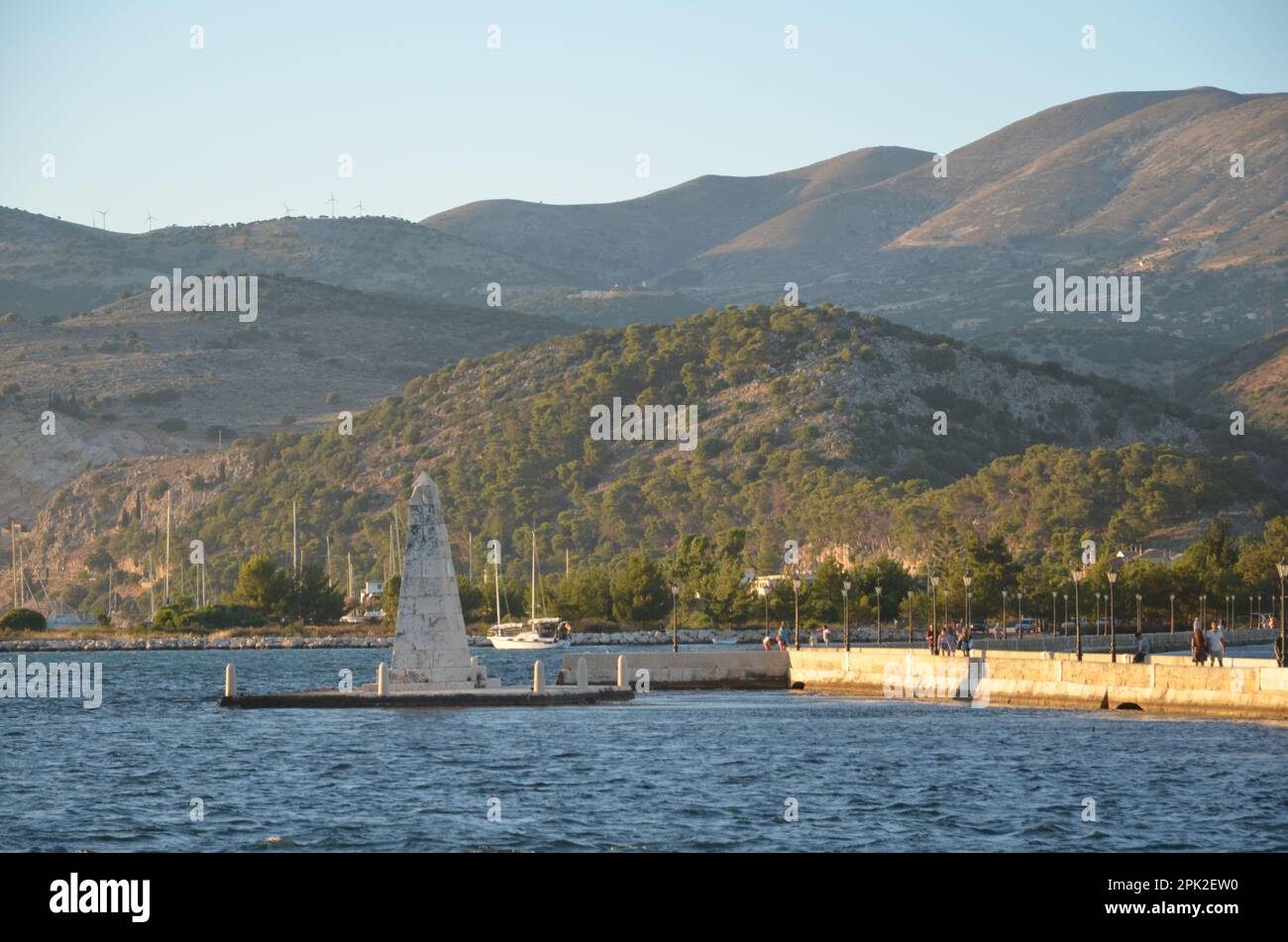 Greece, Ionian sea, Kefalonia island Assos traditional village and ...