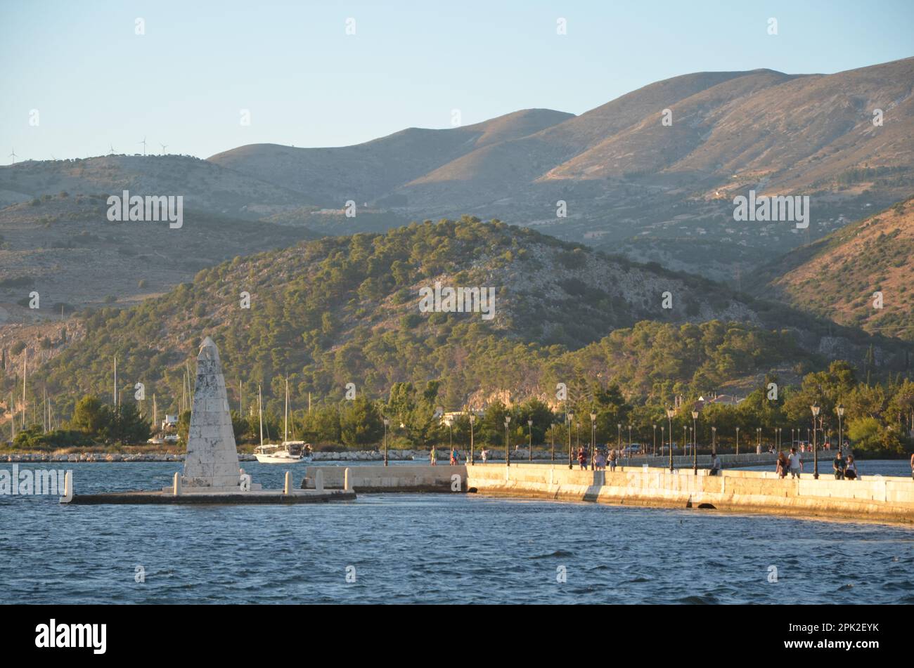 Greece, Ionian sea, Kefalonia island Assos traditional village and ...
