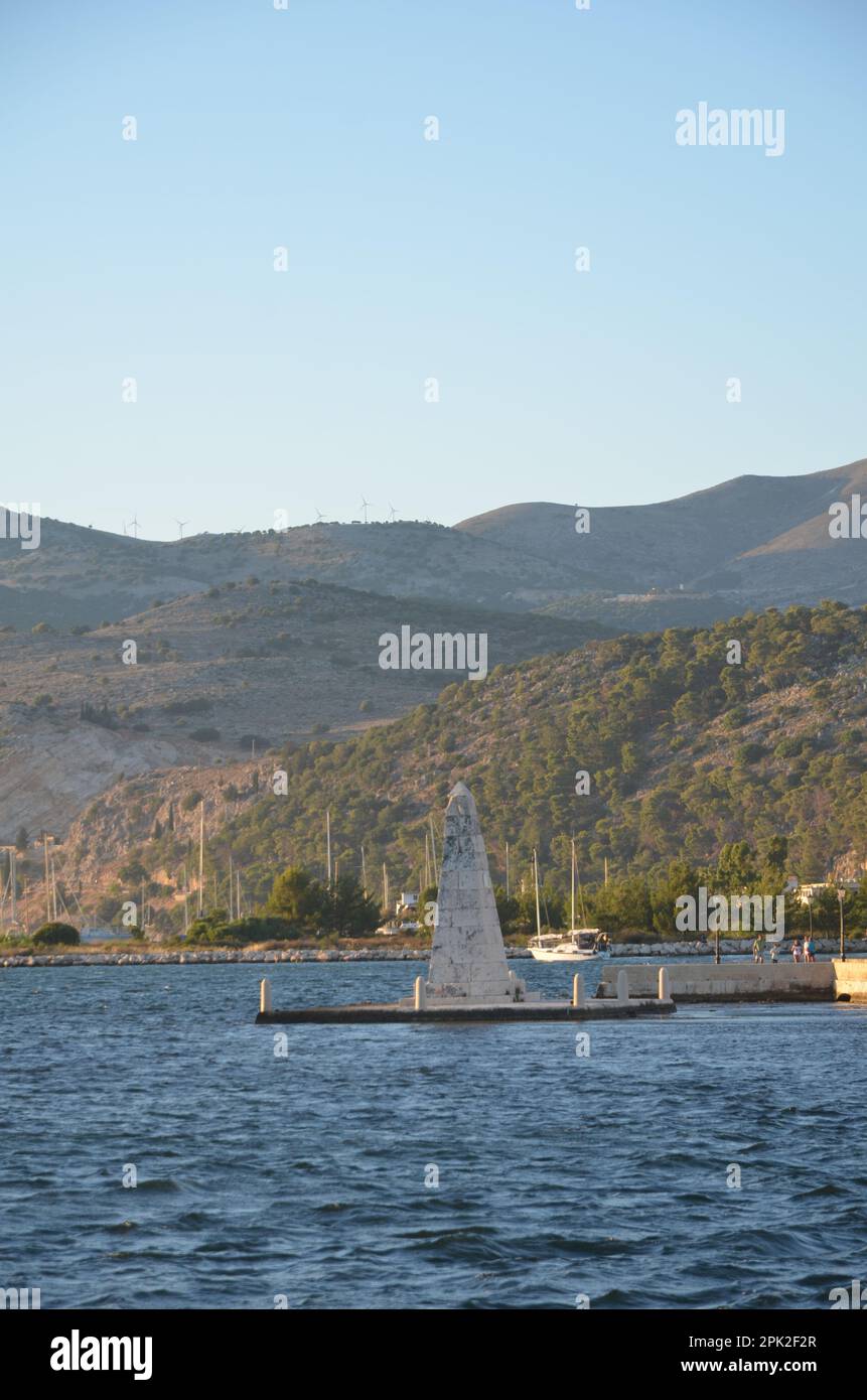 Greece, Ionian sea, Kefalonia island Assos traditional village and ...