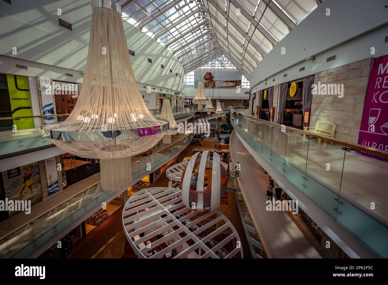 Vilnius, Lithuania - Europa shopping mall interior Stock Photo - Alamy