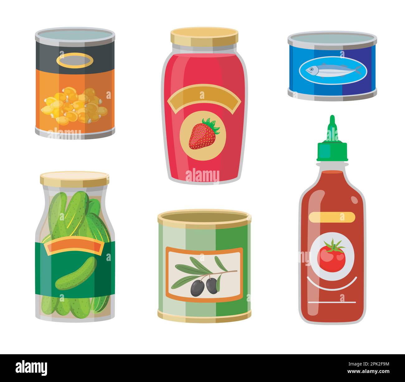 Tinned fish tomato cucumber Stock Vector Images - Alamy
