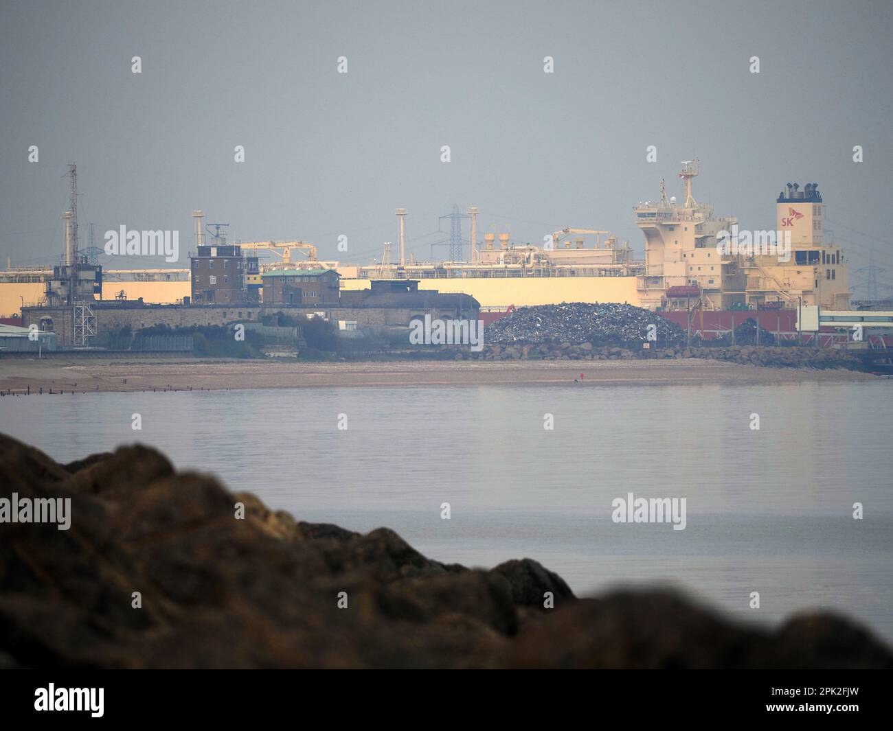 Sheerness, Kent, UK. 5th Apr, 2023. LNG Tanker ship SK Audace passing ...