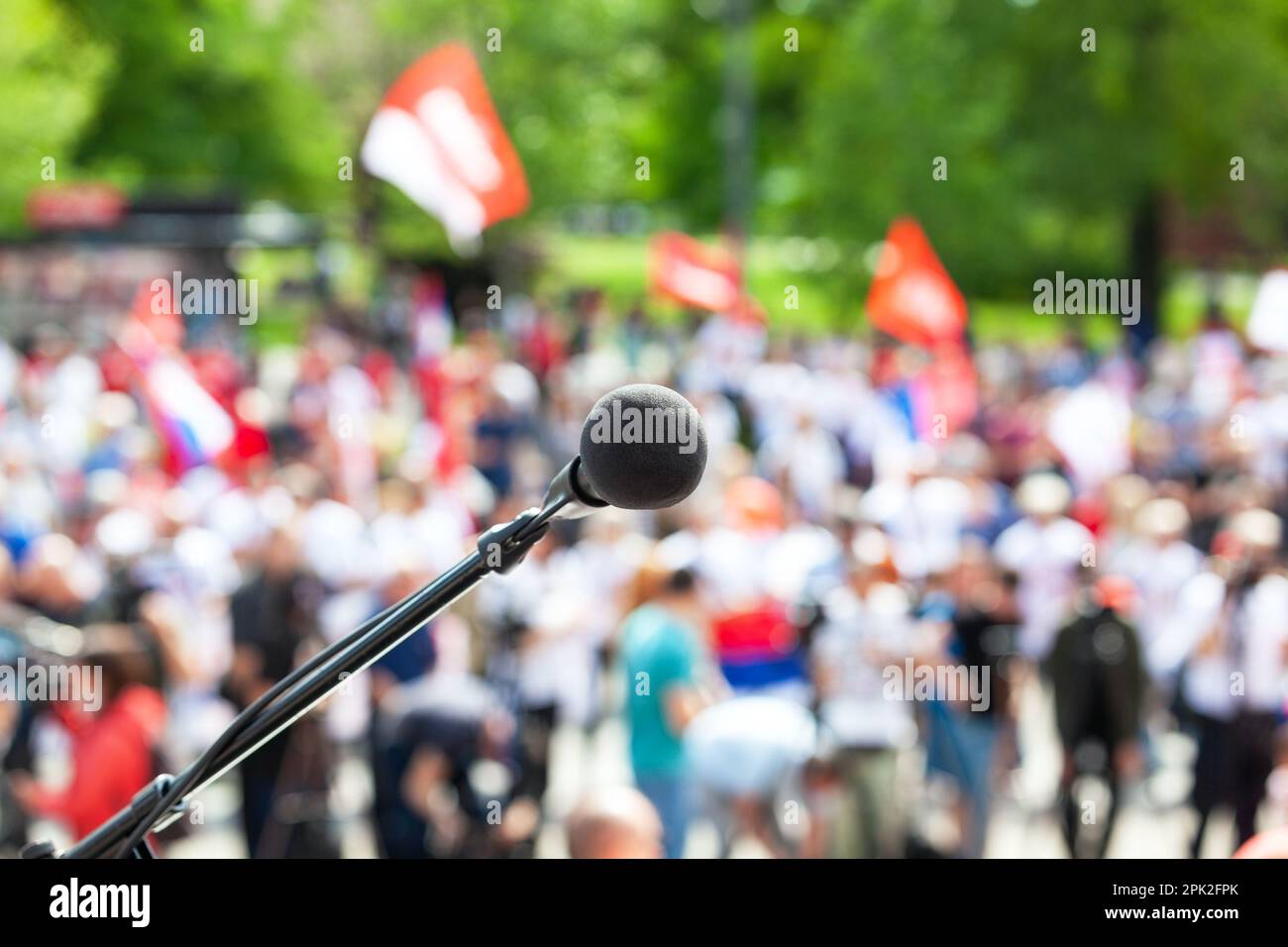 Protest, public demonstration, employment and labor, human rights or ...