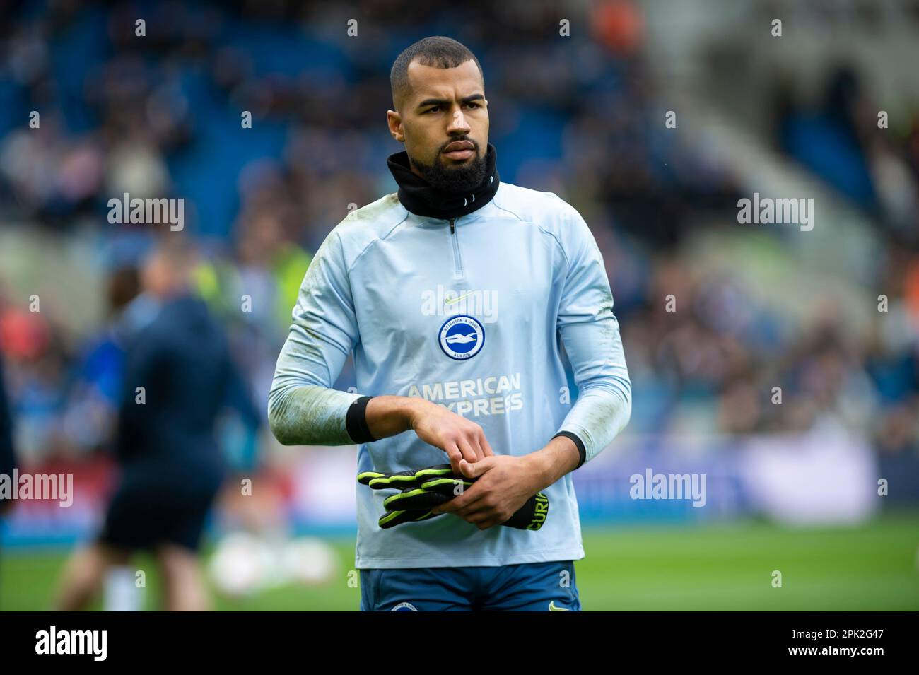 Brighton goalkeeper Robert Sanchez before the Brighton and Hove Albion ...