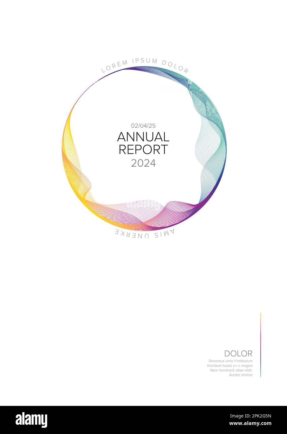 Vector abstract annual report white cover template with sample text and ...