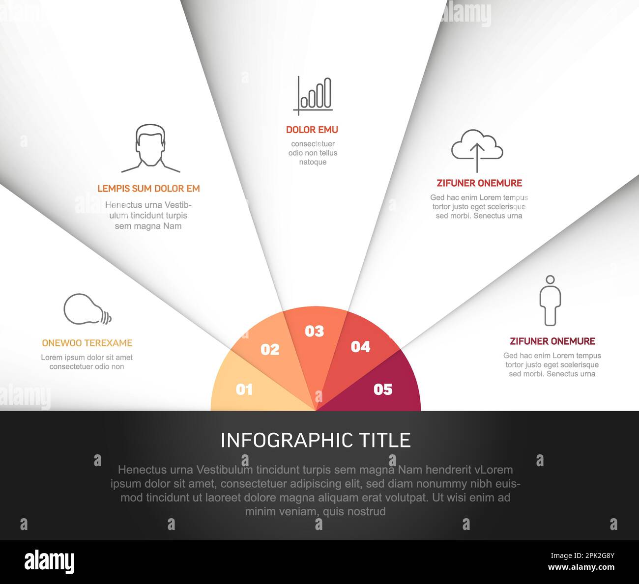 Vector multipurpose Infographic template with five elements ...