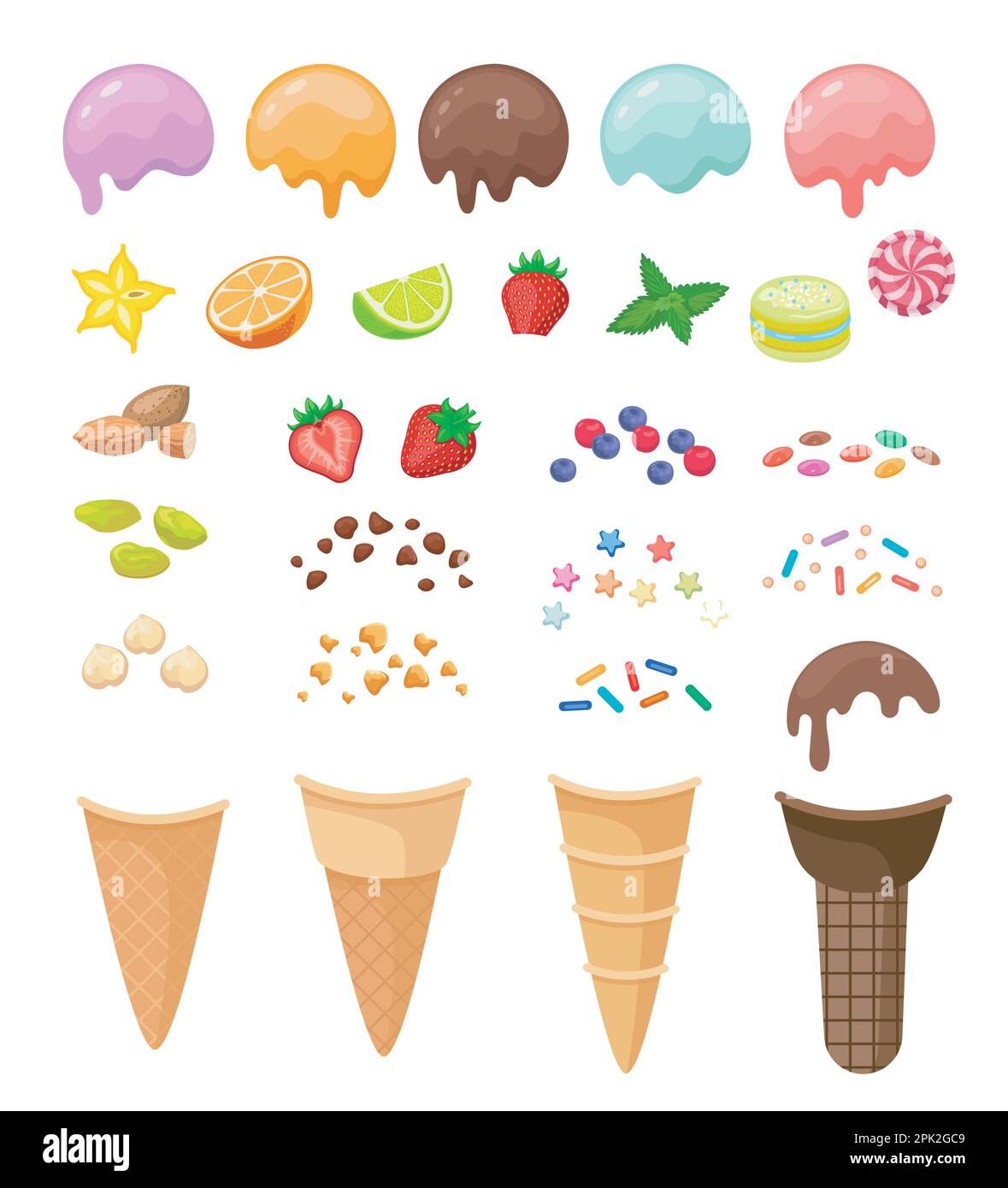Ice cream sprinkles cookie Cut Out Stock Images & Pictures - Alamy