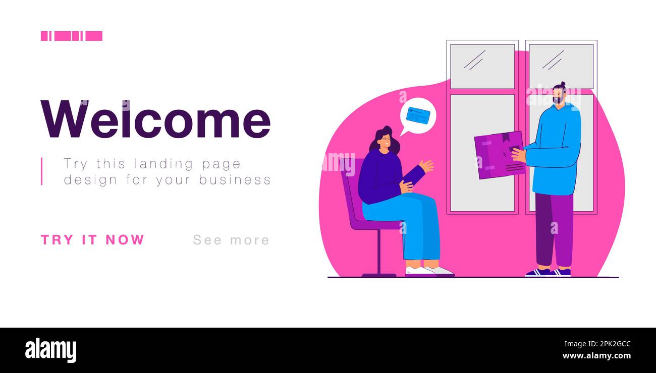 Customer paying contactless credit Stock Vector Images - Alamy