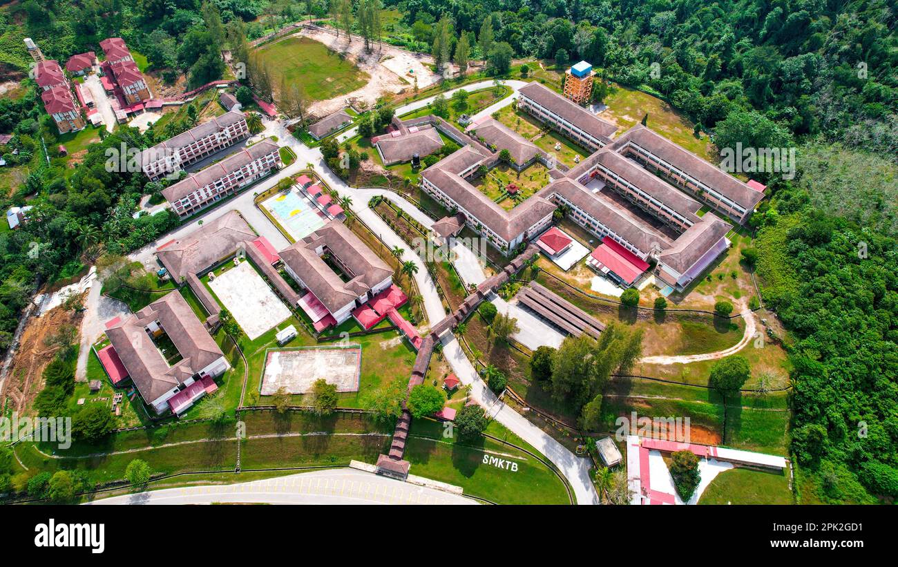 Aerial shot school surrounded hi-res stock photography and images - Alamy