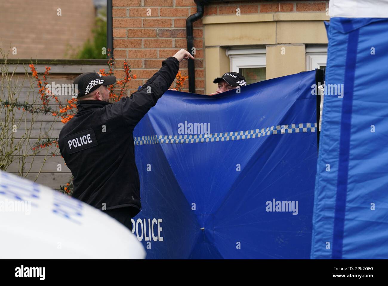 Officers from Police Scotland at the home of former chief executive of ...