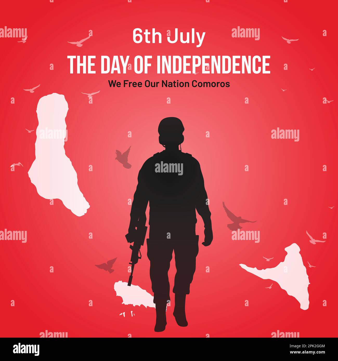 Comoros Independence Day Social Media Post Vector Illustration with the ...