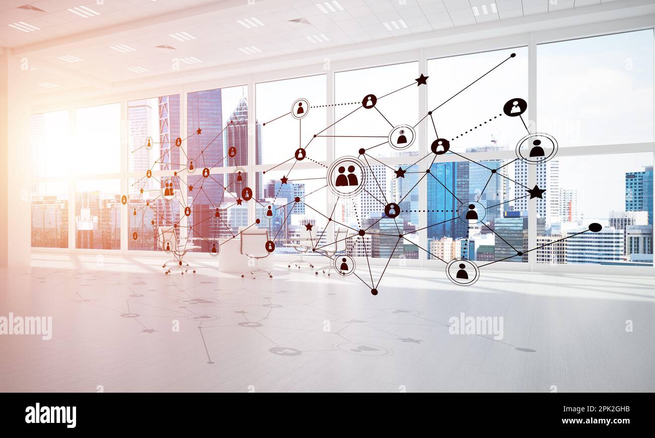 Networking and wireless connection as concept for effective modern ...