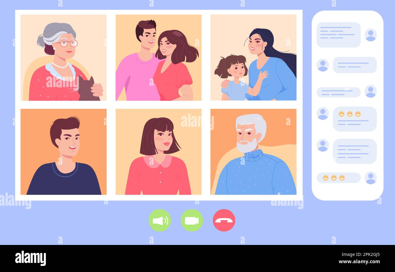 Woman having mobile video call Stock Vector Images - Alamy