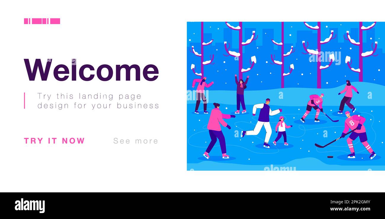 Outside ice rink Stock Vector Images - Alamy