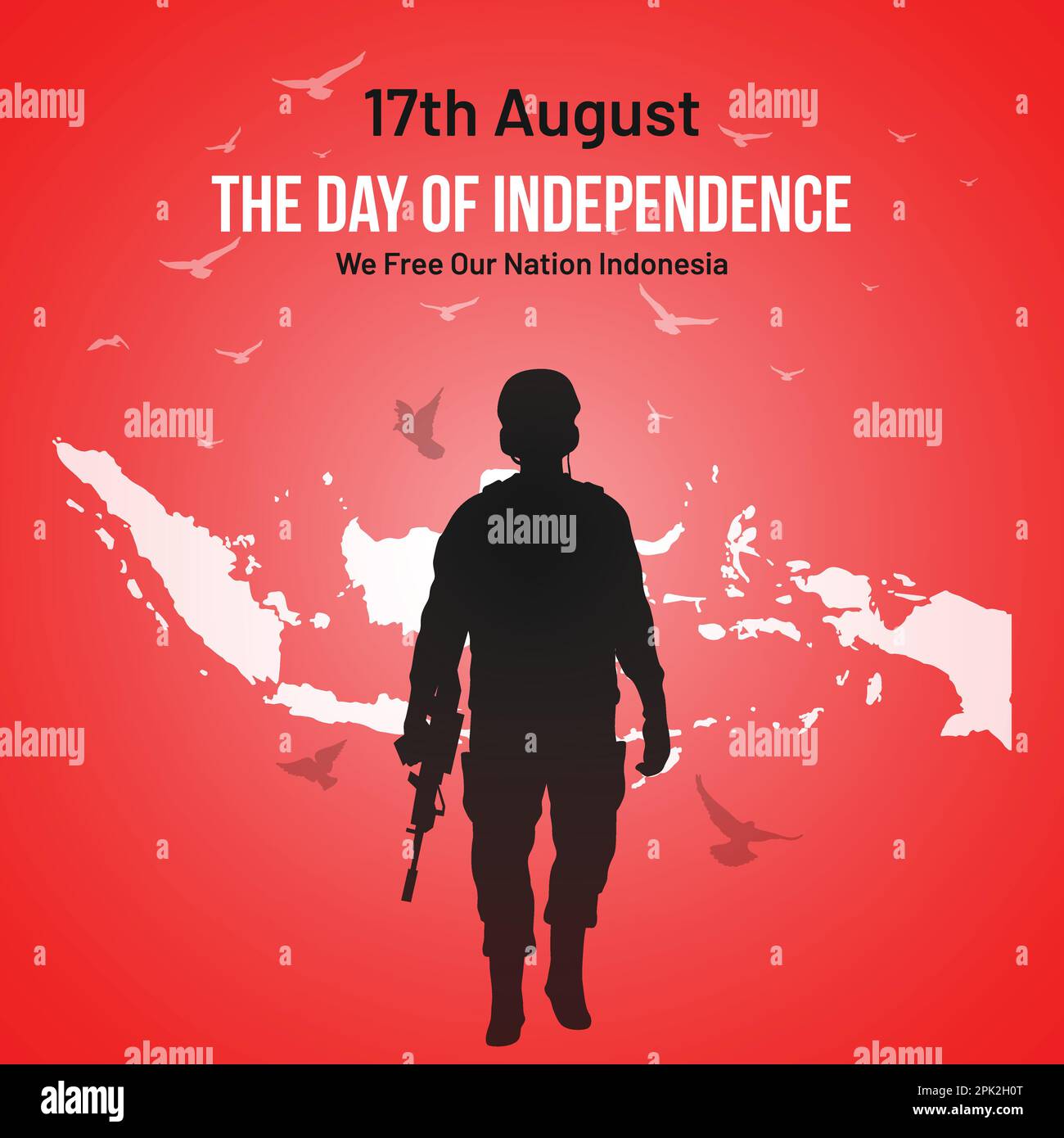Indonesia Independence Day Social Media Post, Greeting Card, Vector Illustration Design. 17th of ...