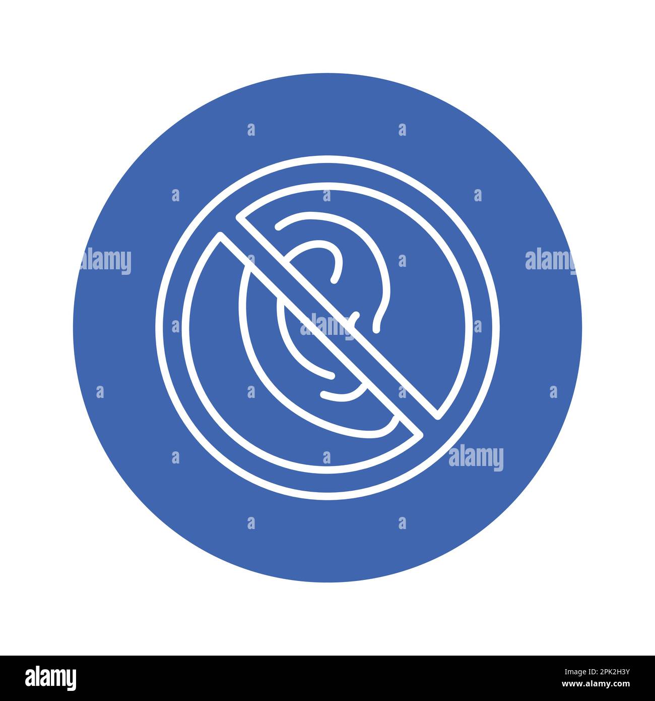 Loss hearing color line icon. Disability. Isolated vector element ...