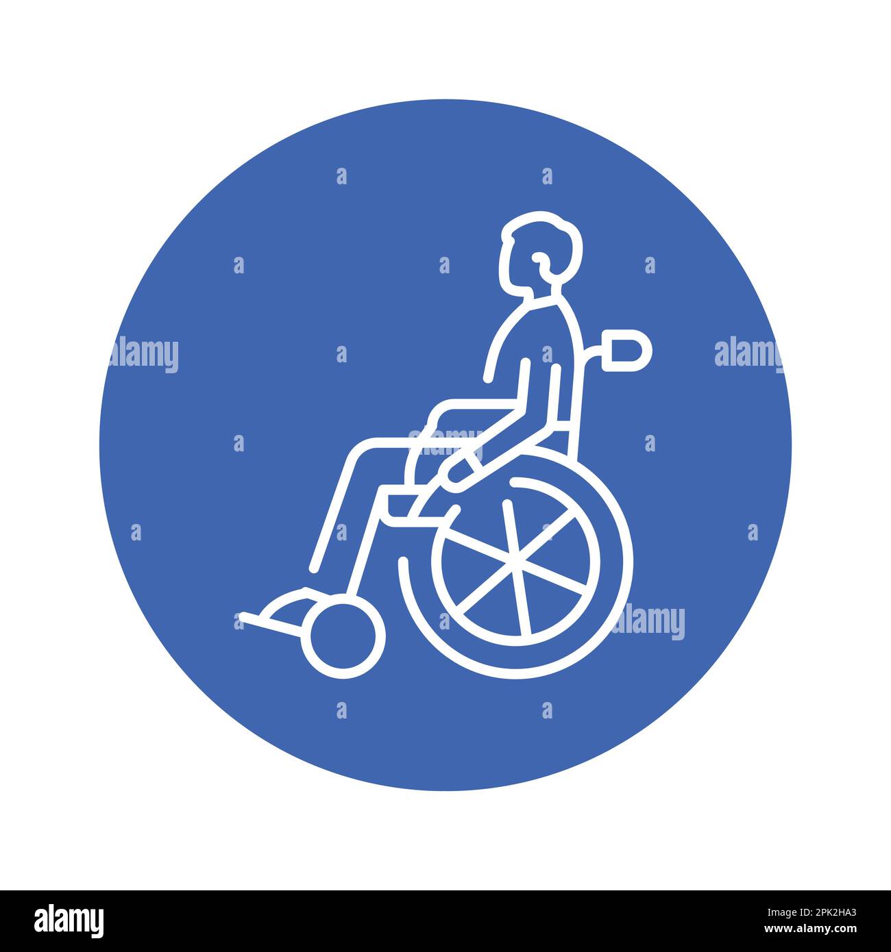 Invalid color line icon. Disability. Isolated vector element. Outline ...