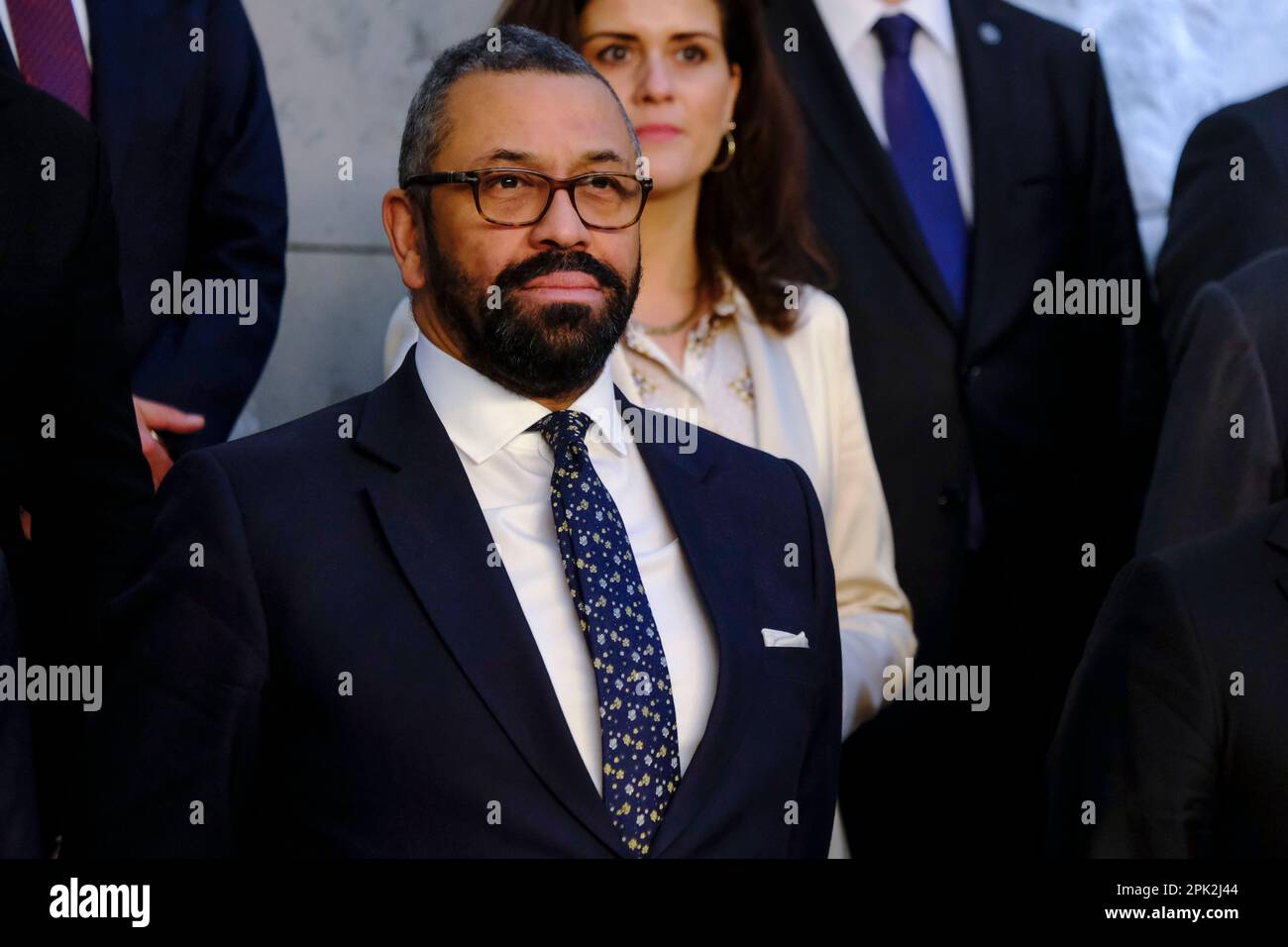 Brussels, Belgium. 05th Apr, 2023. UK Secretary James Cleverly arrives ...
